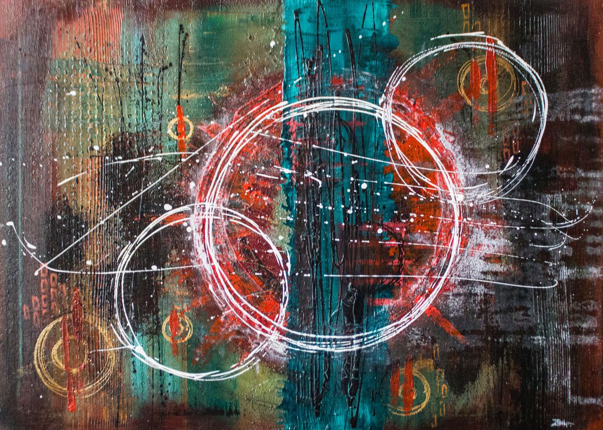 'Genesis Abstract Paintings' Poster by Zsuzsanna Tóth | Displate