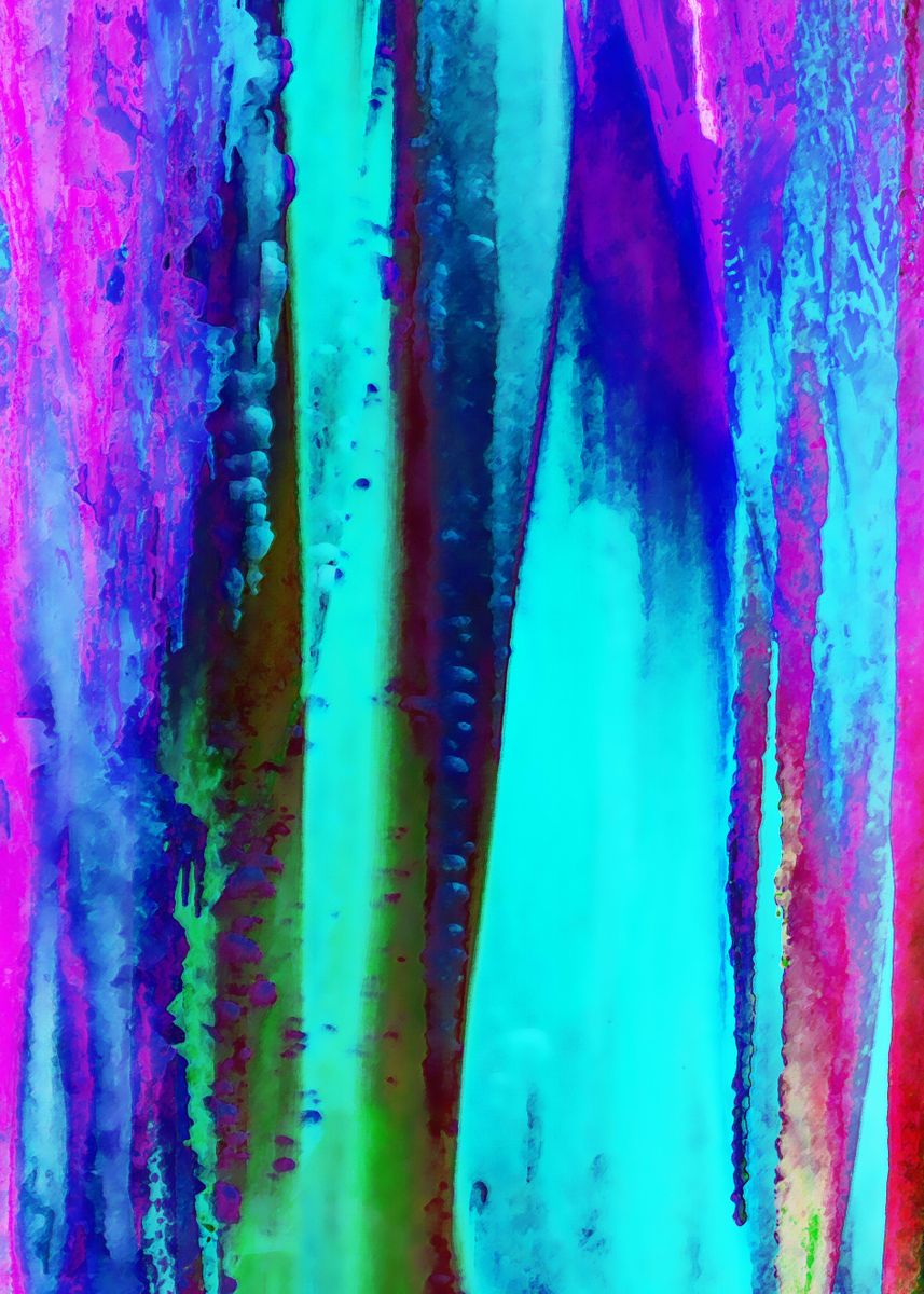 'Ice Curtain 3' Poster, picture, metal print, paint by Klara Acel ...