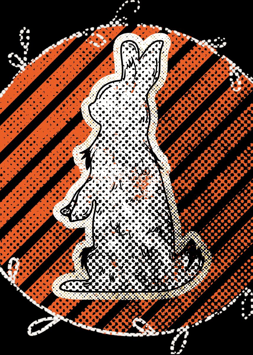 'The White Rabbit At Sunset' Poster by Denis Marsili | Displate