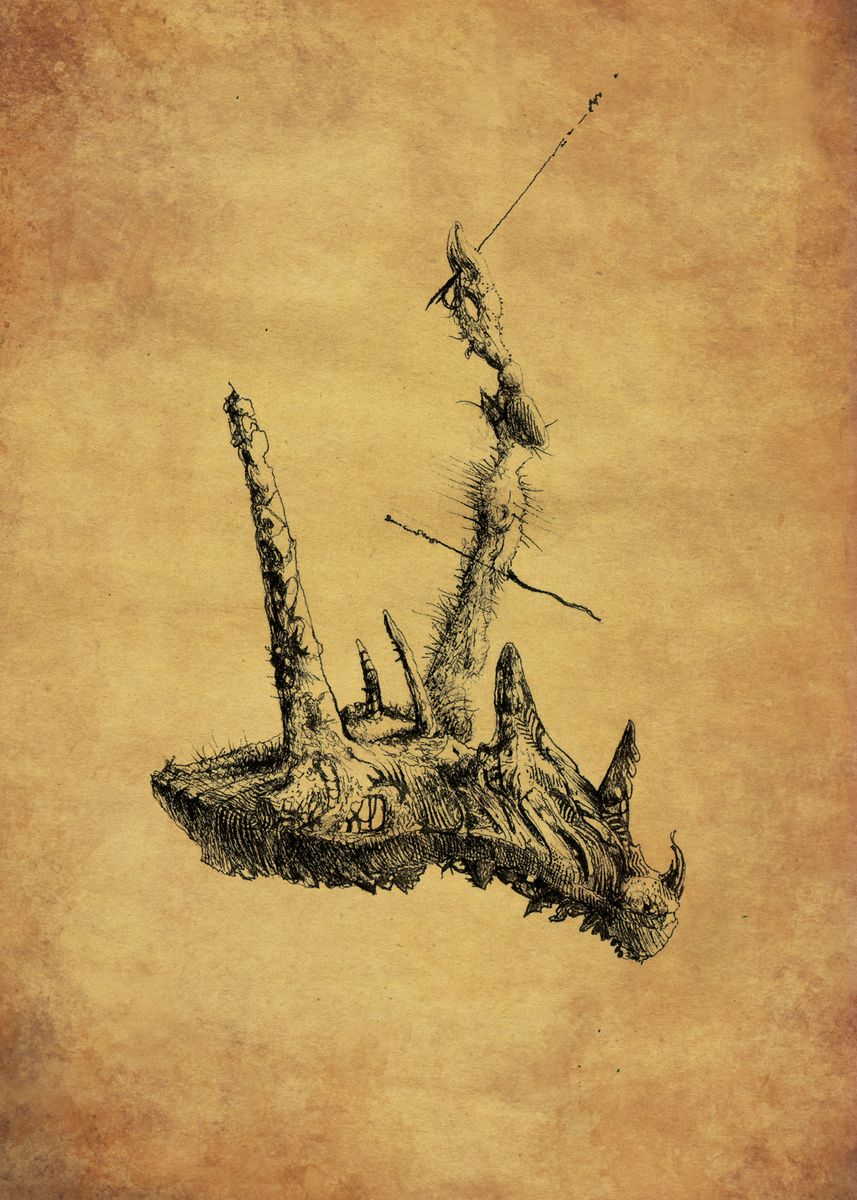 'Falling Angel' Poster, picture, metal print, paint by Daniel Bé | Displate