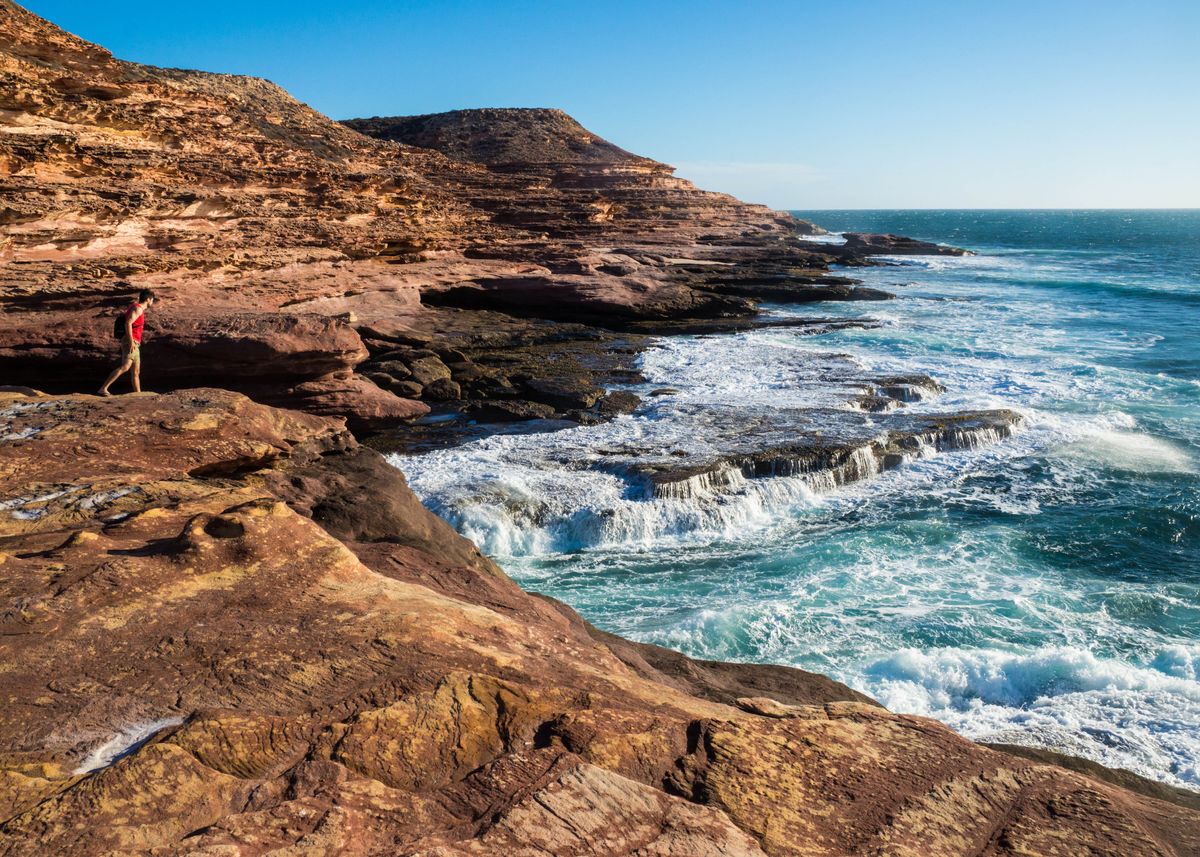 'Brave the wave' Poster by Olivier Kaz | Displate
