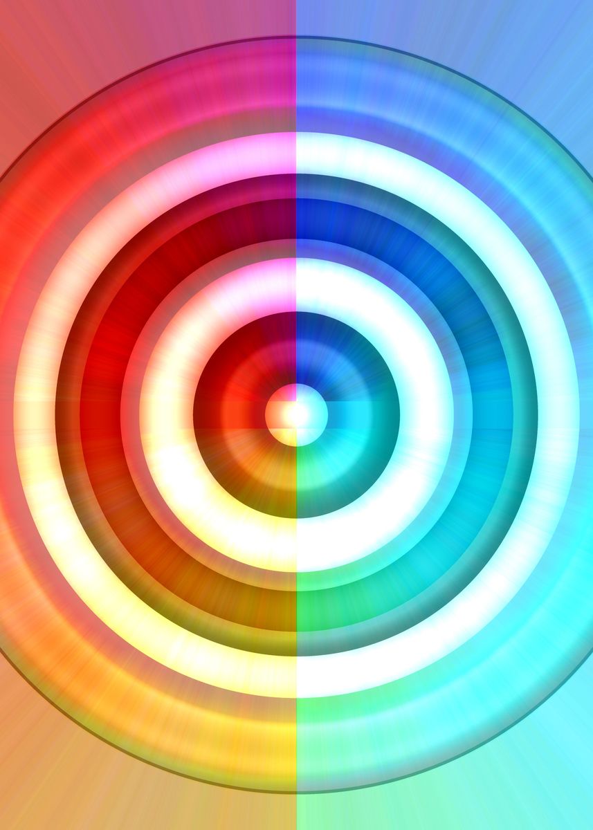 'colored circles' Poster, picture, metal print, paint by Christine ...