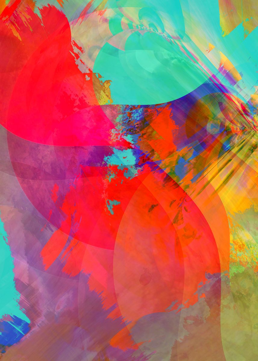 'abstract digital painiting' Poster, picture, metal print, paint by ...