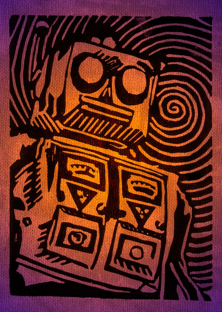 'Mr Roboto. Print and computer altering' Poster, picture, metal print ...