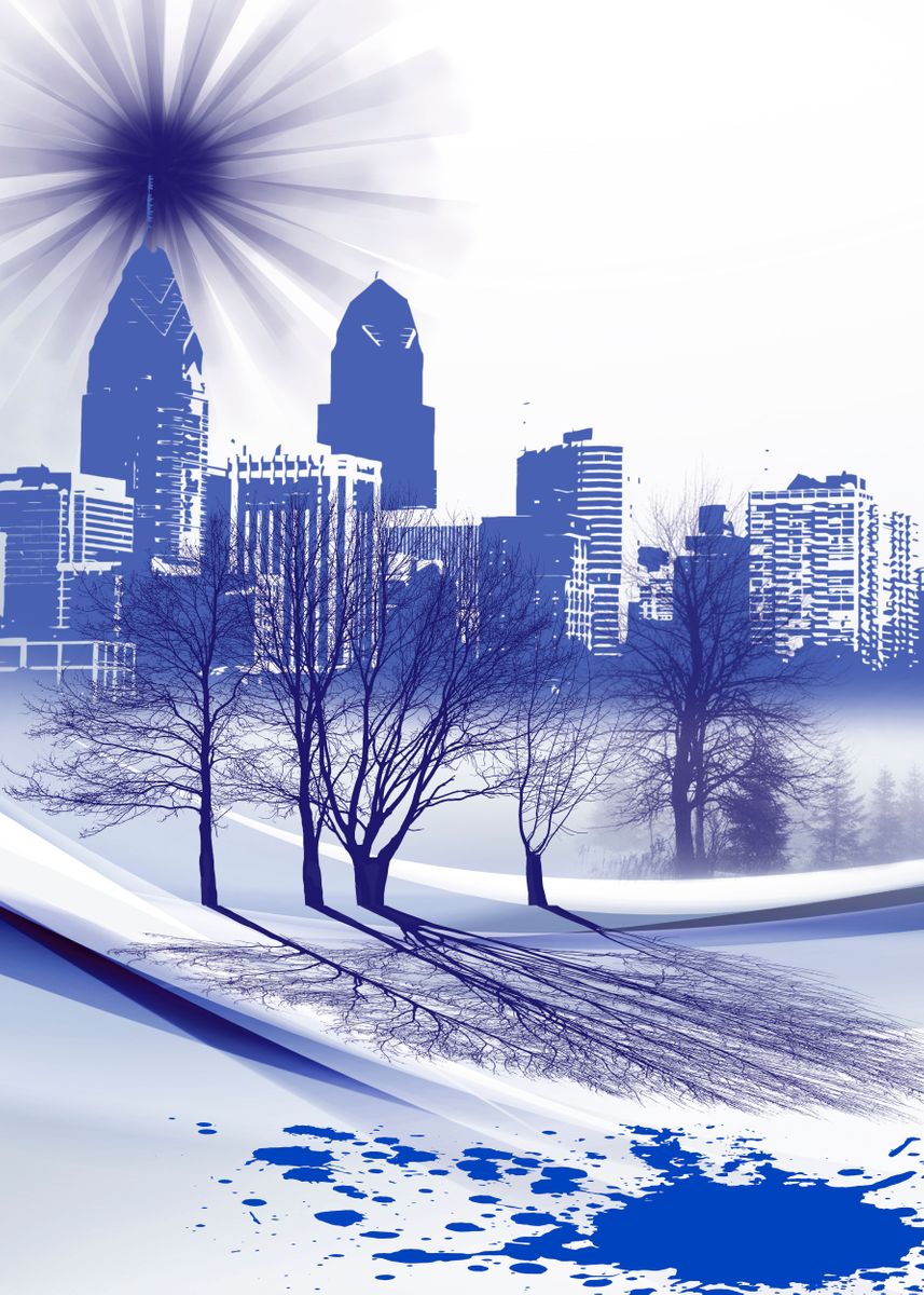 'Blue Sunrise' Poster, picture, metal print, paint by Sean Wareing ...