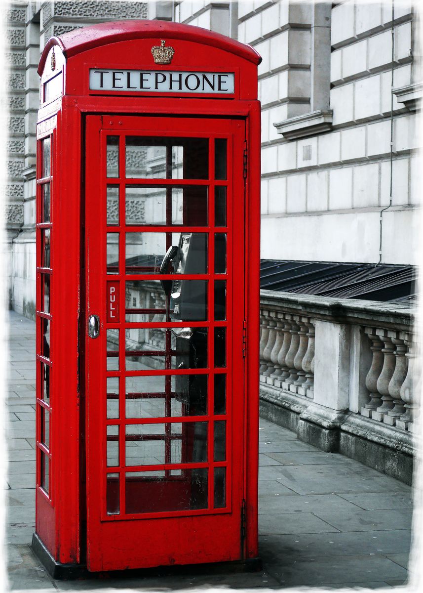 'Whitehall Telephone Box' Poster by David Hughes | Displate