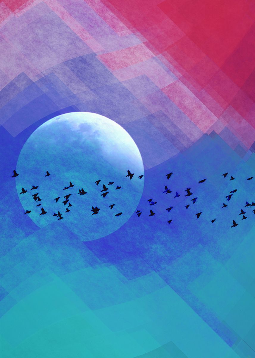 'Magic Night' Poster, picture, metal print, paint by Deja Reve | Displate