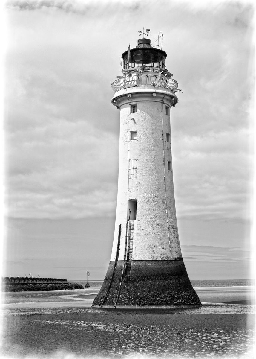 'A Vintage Scene at Perch Rock' Poster, picture, metal print, paint by ...