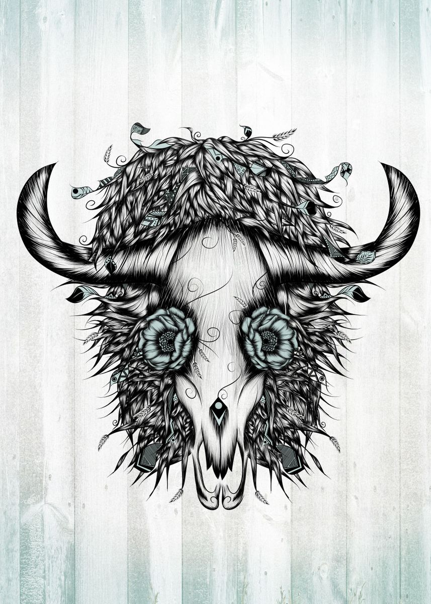 'The Spirit Of the Buffalo' Poster, picture, metal print, paint by ...