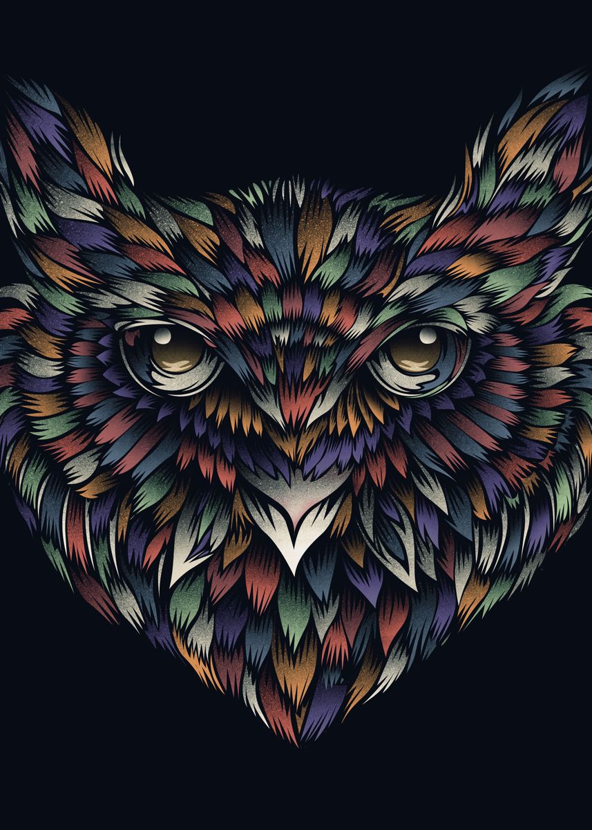 'WILD OWL' Poster by Dan Fajardo | Displate
