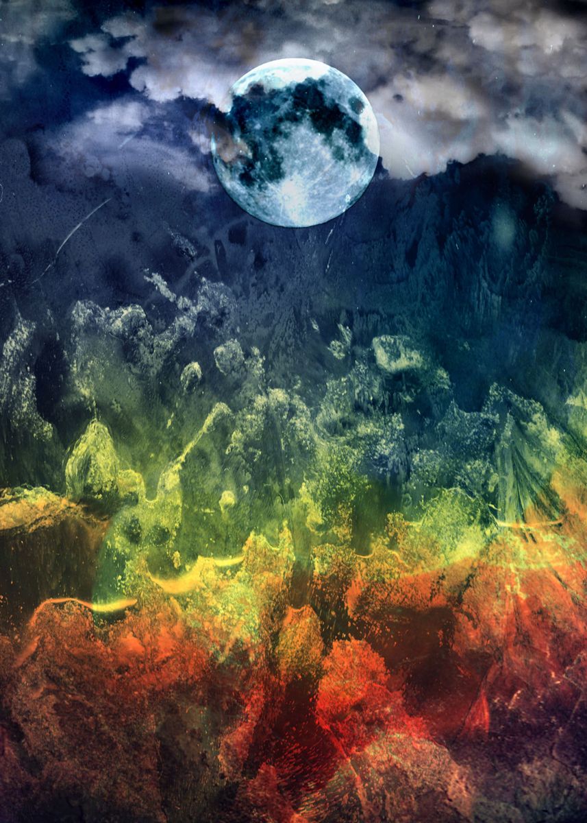 'Night Flight' Poster, picture, metal print, paint by Deja Reve | Displate