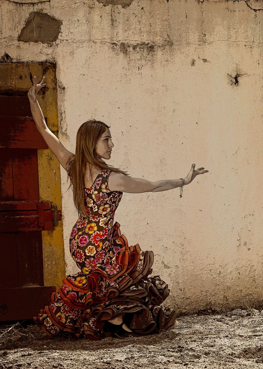 'Colorful past' Poster by Margreet Schouren | Displate