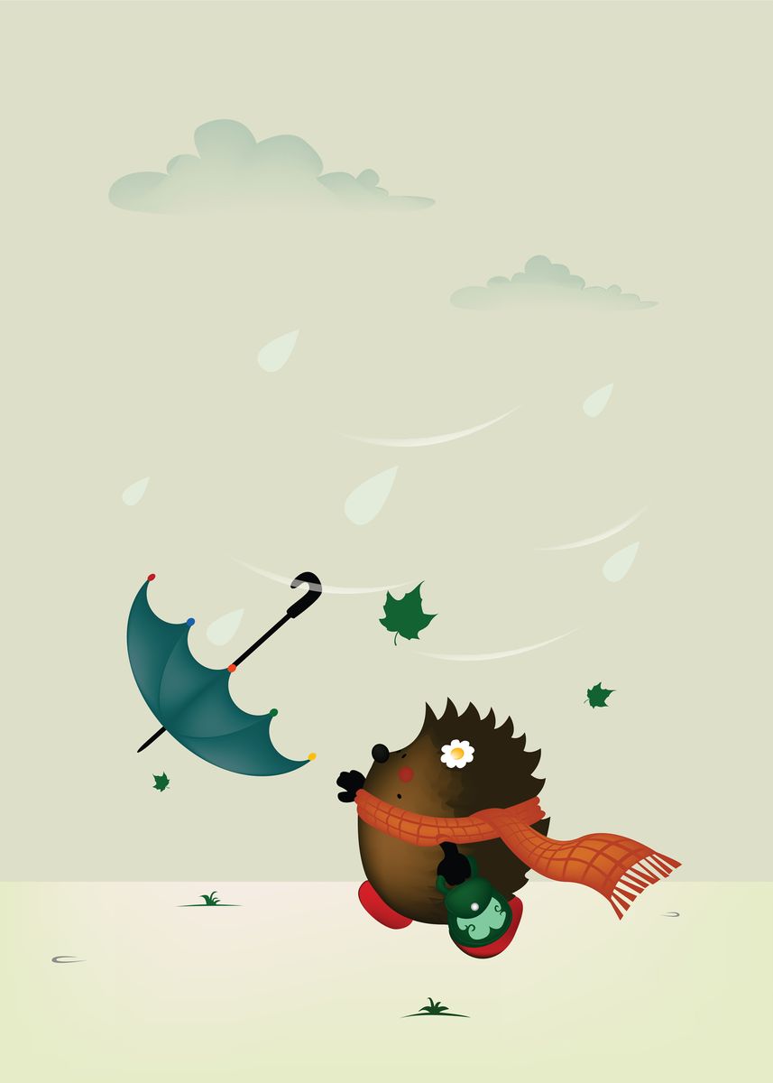 'Windy day' Poster, picture, metal print, paint by mangulica ...