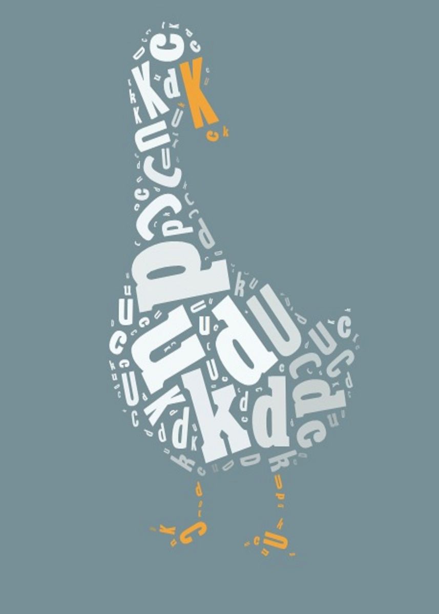 'Letter Duck' Poster by Poinaru Livia | Displate