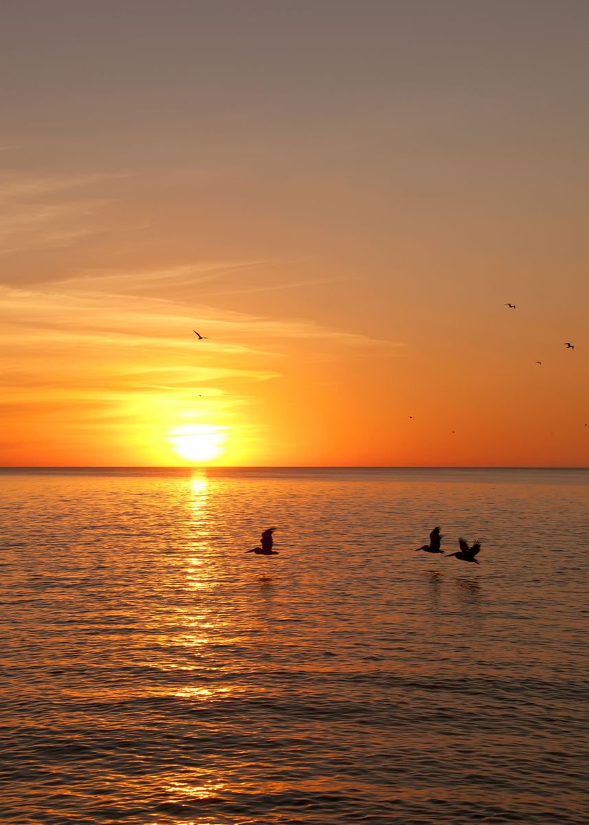 'Calm evening' Poster, picture, metal print, paint by Gouzel Liddle ...