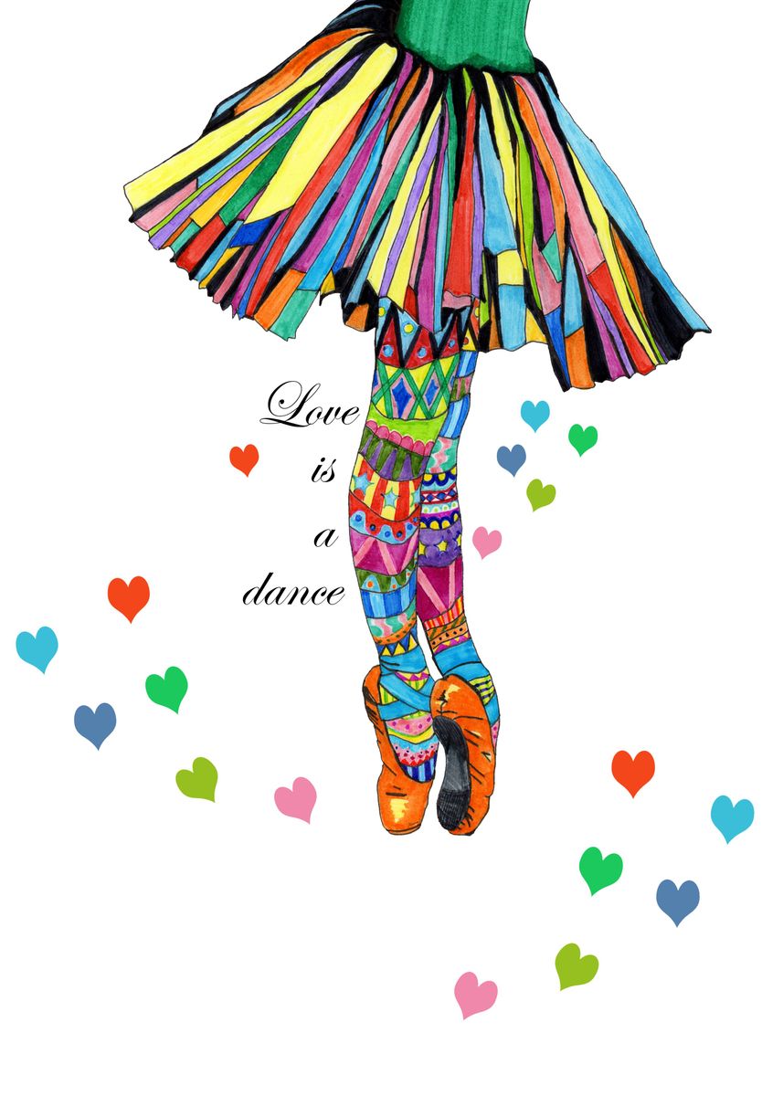 'LOVE IS A DANCE' Poster by Heaven Seven | Displate