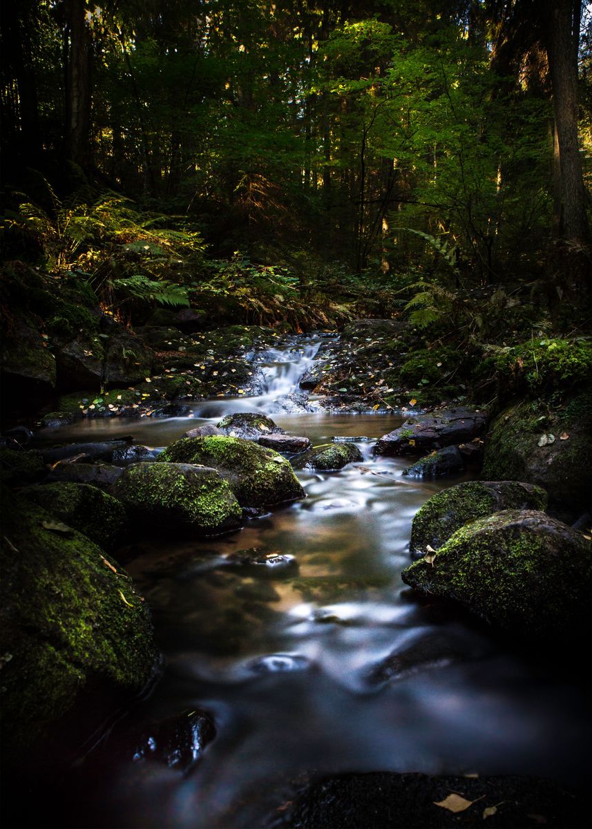 'Down the dark ravine 3' Poster by Ulf Härstedt | Displate