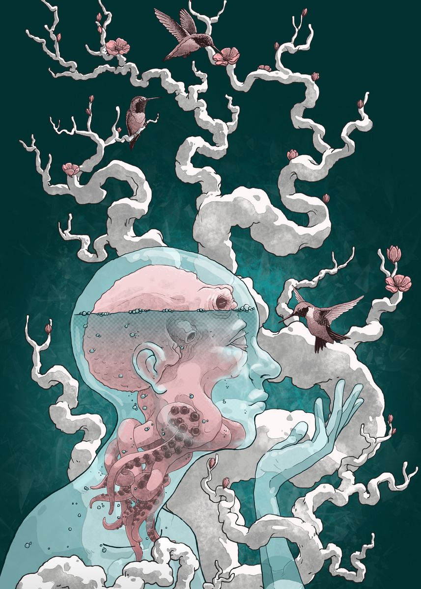 'Deceiver' Poster, picture, metal print, paint by Angrymonk | Displate