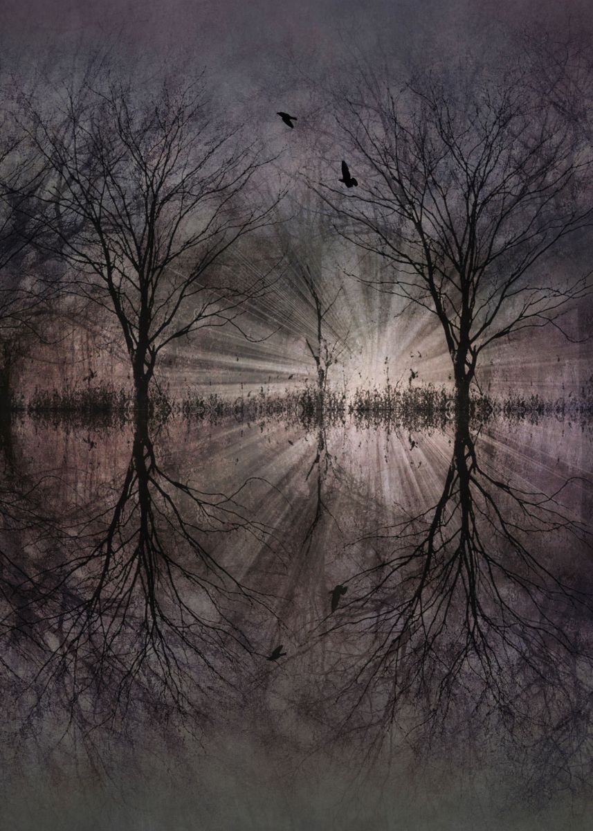 'inner space - abstract landscape' Poster by Dirk Wüstenhagen | Displate