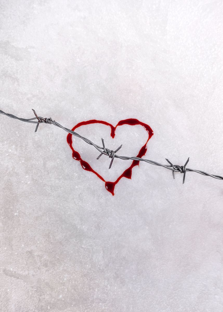 'bleeding love' Poster, picture, metal print, paint by Joana Kruse ...