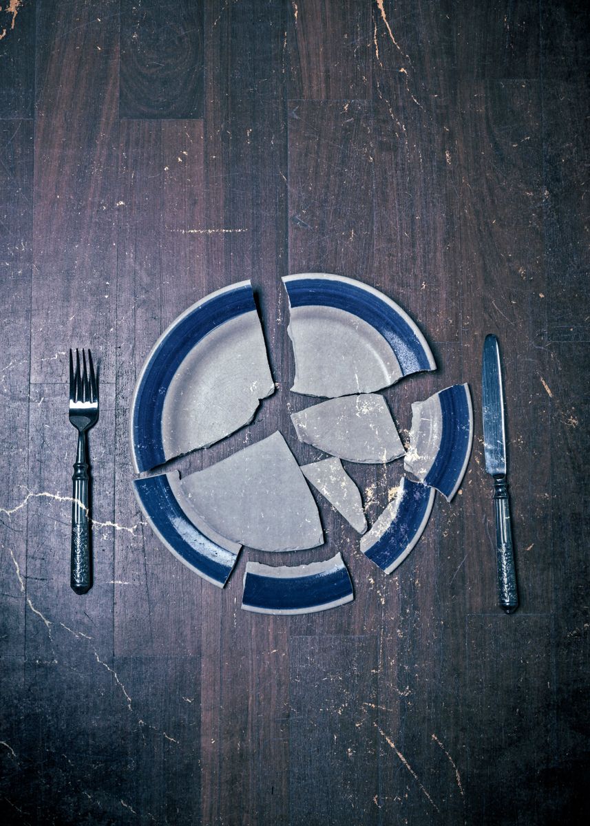 'broken plate' Poster by Joana Kruse | Displate