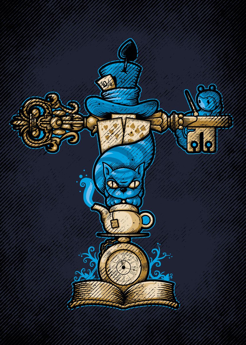 'Wonderland Totem' Poster by Q Artwork | Displate