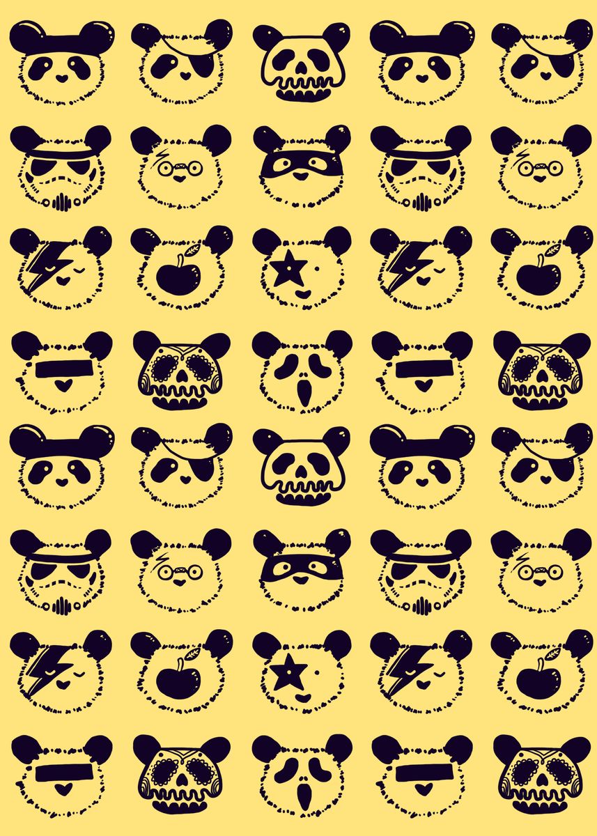 'Pop Panda' Poster, picture, metal print, paint by Tobias Fonseca ...