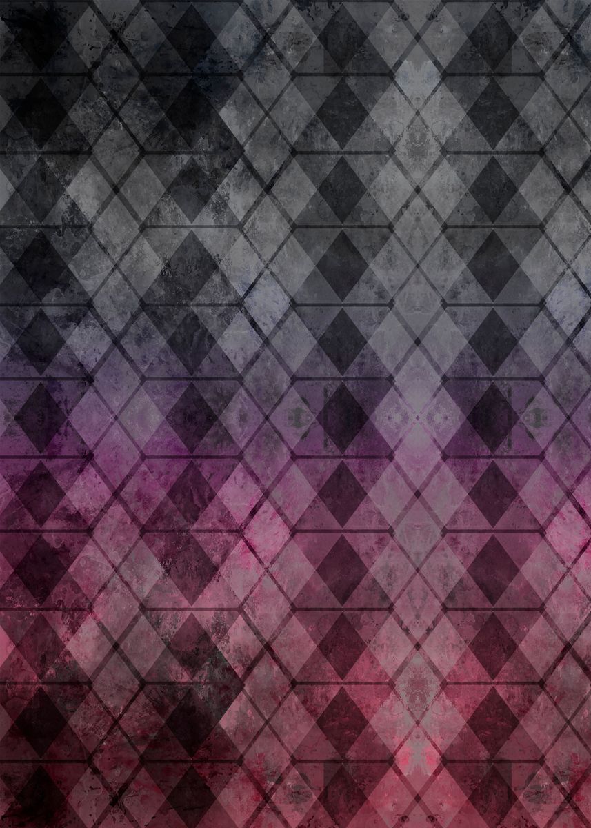 'Abstract pattern dark' Poster, picture, metal print, paint by Vanessa ...