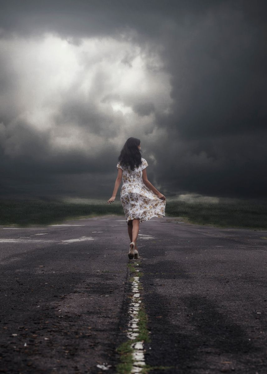 'long way to go' Poster, picture, metal print, paint by Joana Kruse ...