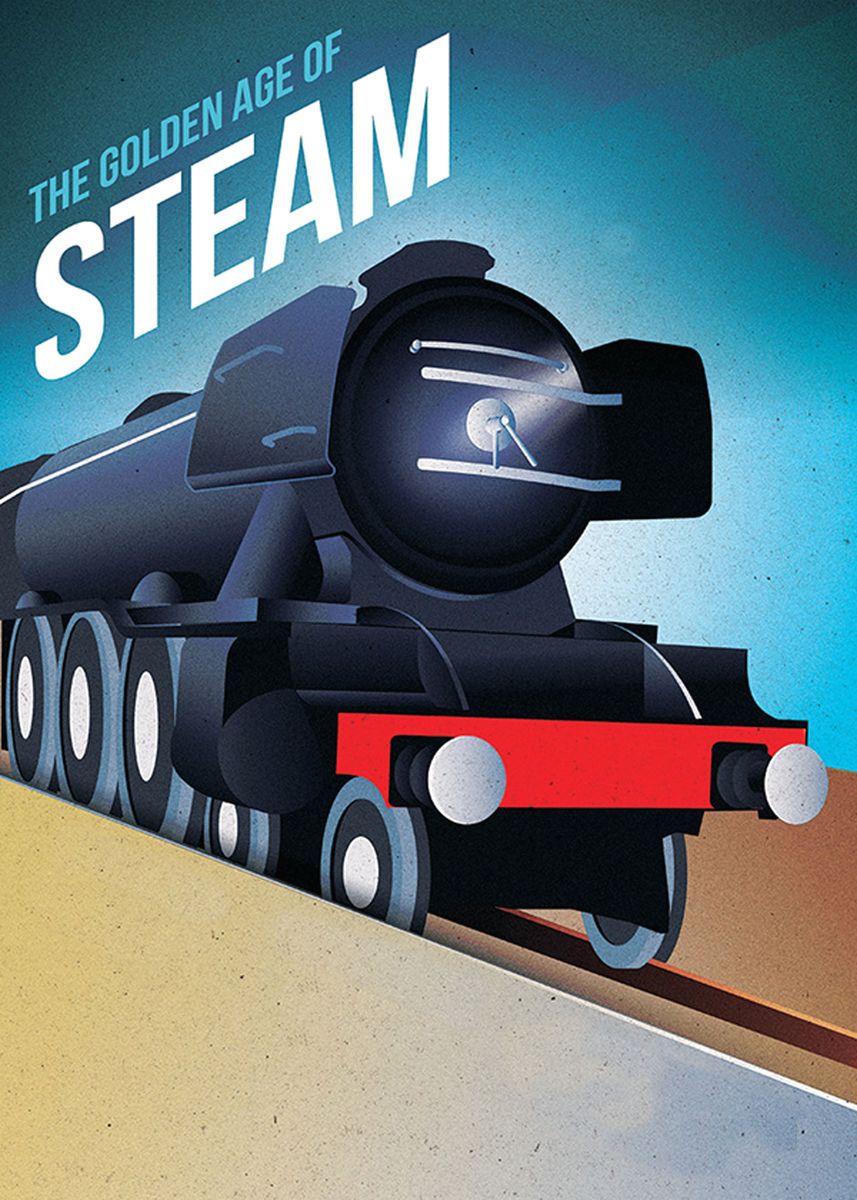 'Golden Steam' Poster, picture, metal print, paint by Fernando Vieira ...