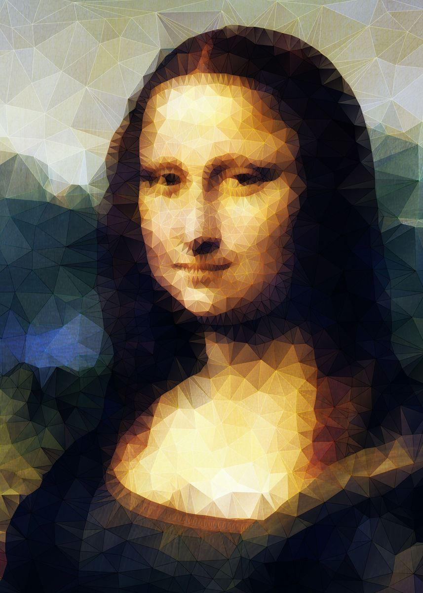 'Modern Lisa' Poster, picture, metal print, paint by Ancello :) | Displate