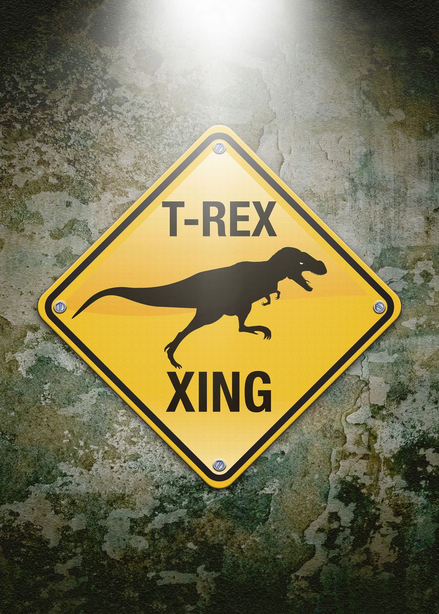 'T-Rex Crossing' Poster by Peter A Gross | Displate