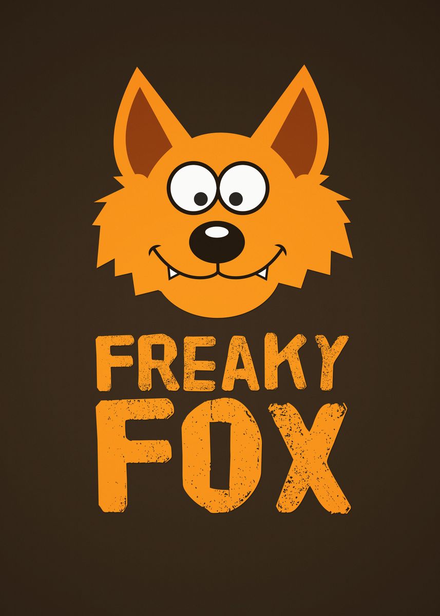 'Funny cute Freaky Fox' Poster, picture, metal print, paint by Philipp ...