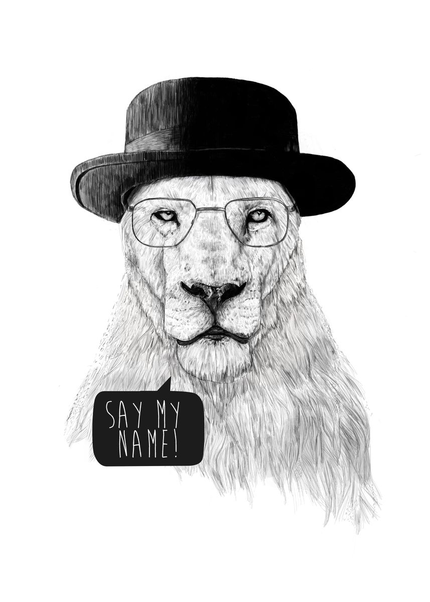 'Say my name' Poster, picture, metal print, paint by Balazs Solti ...