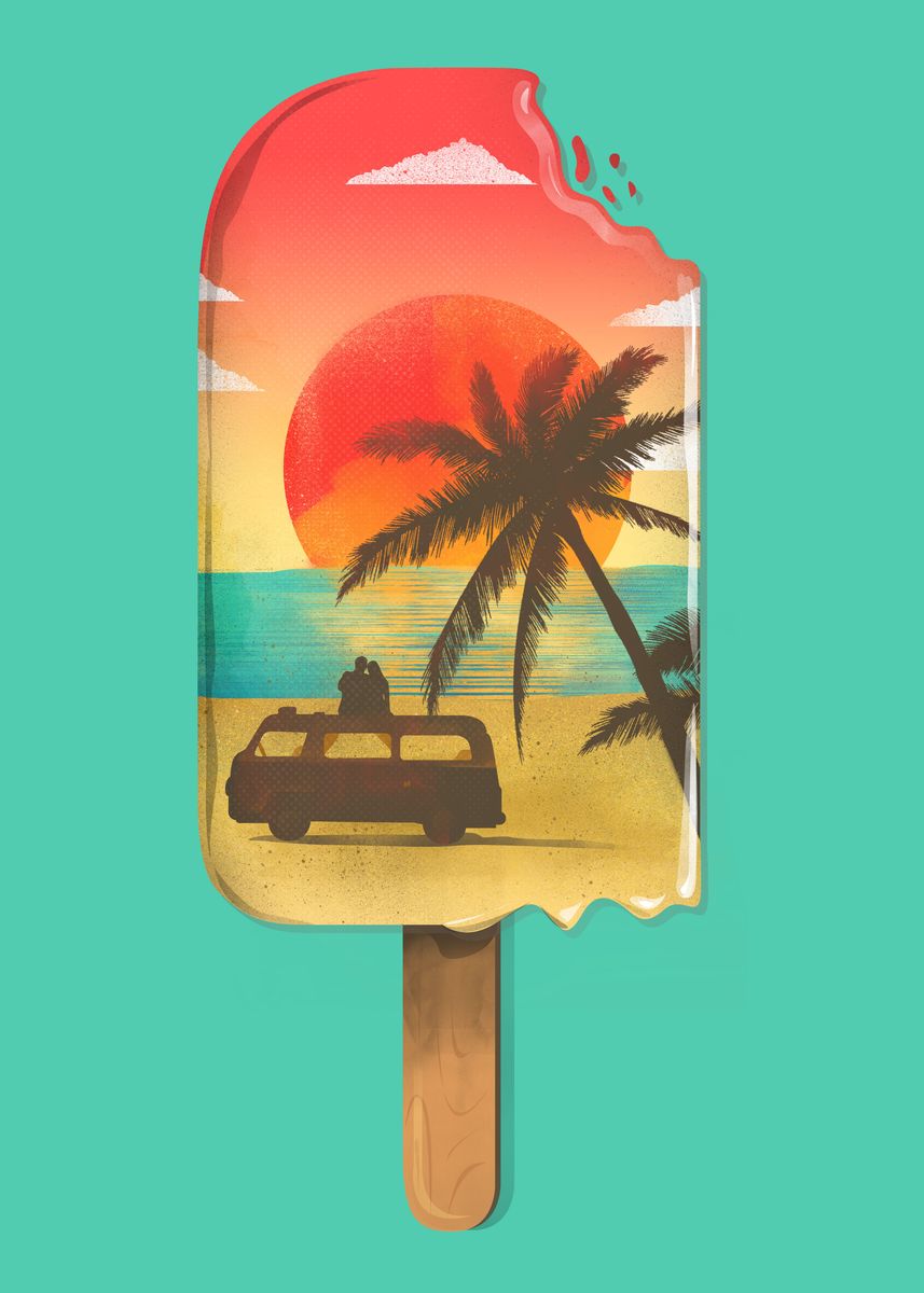 'Vacation Time' Poster, picture, metal print, paint by Dan Fajardo ...