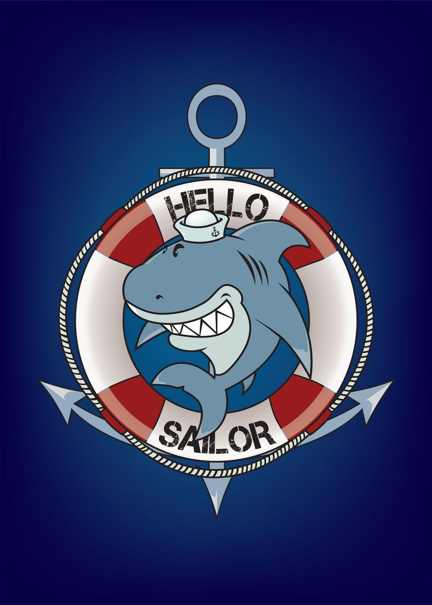 'Hello sailor' Poster, picture, metal print, paint by mangulica ...