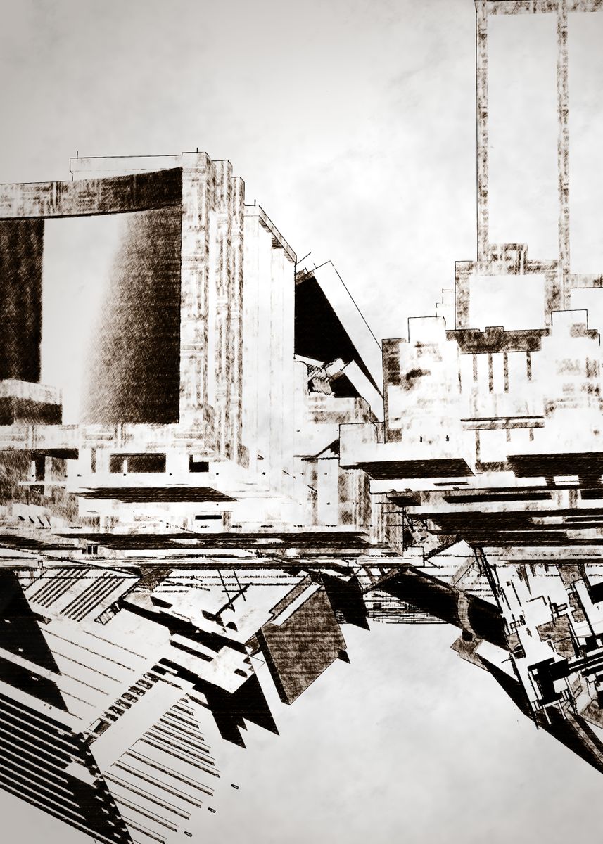 'Dada city' Poster by jfdupuis Dupuis | Displate