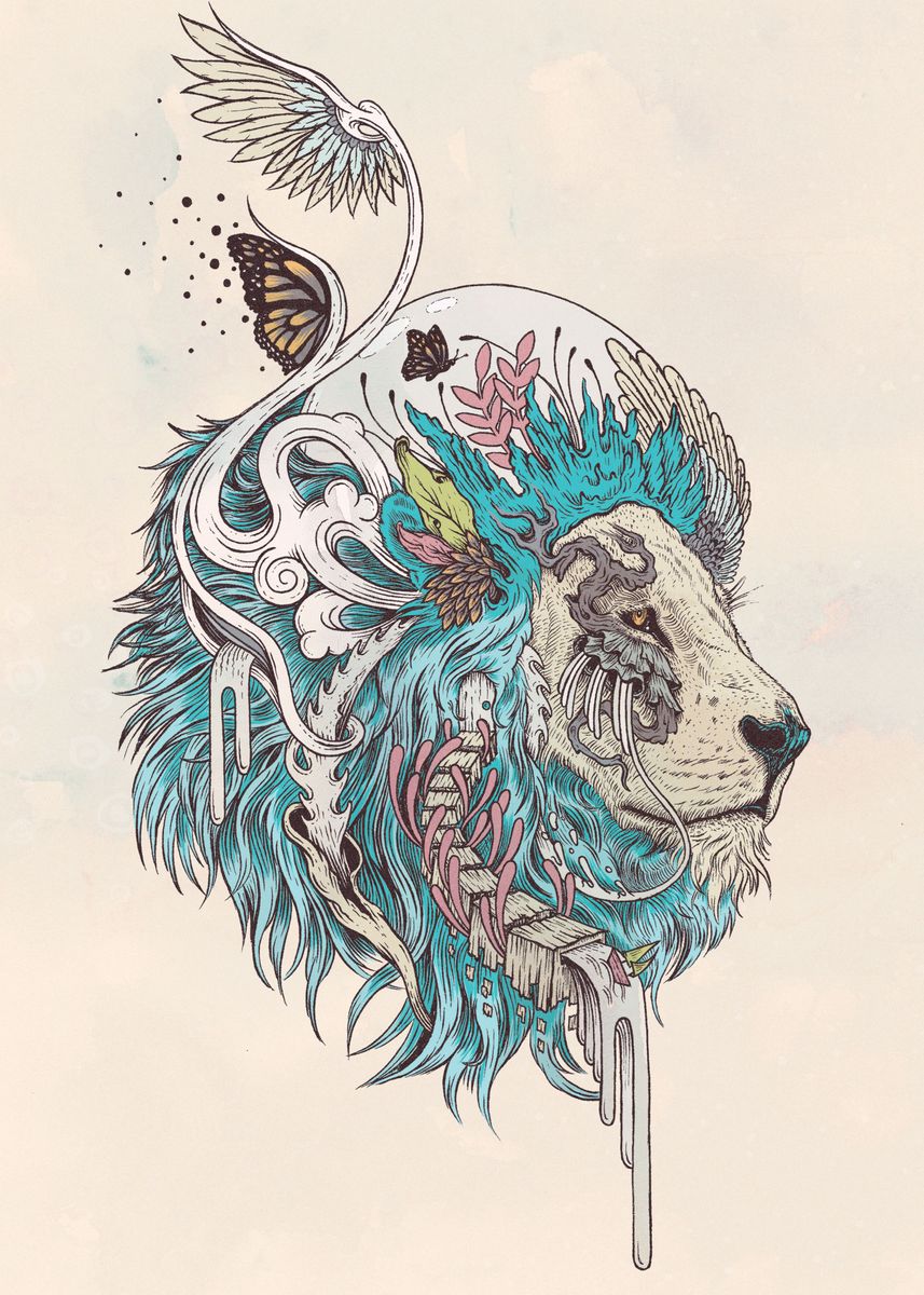 'Unbound Autonomy (Blue)' Poster by Mat Miller | Displate