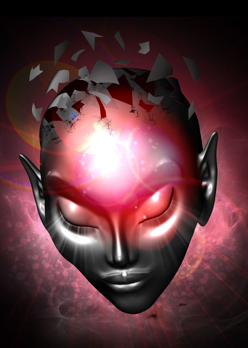 'Alien Mental System' Poster, picture, metal print, paint by Bluedarkat ...