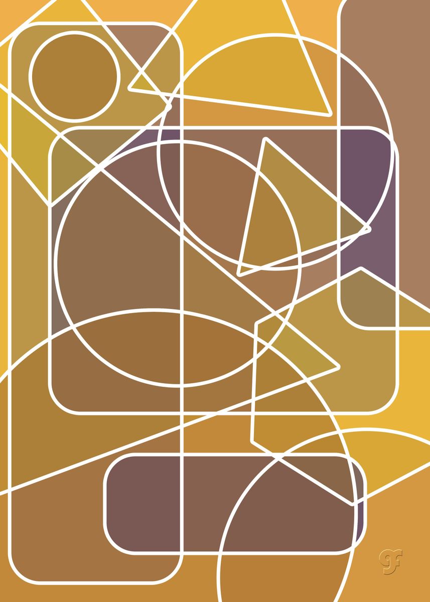 'Geometrical Perimeter: Shapes and Borders' Poster by Elfdard | Displate