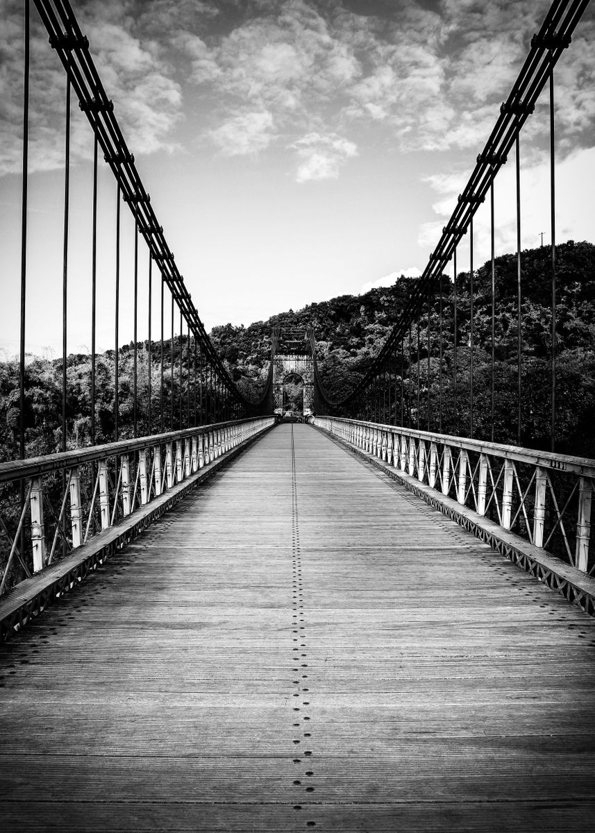 'Old bridge.' Poster, picture, metal print, paint by Cédric Landre ...