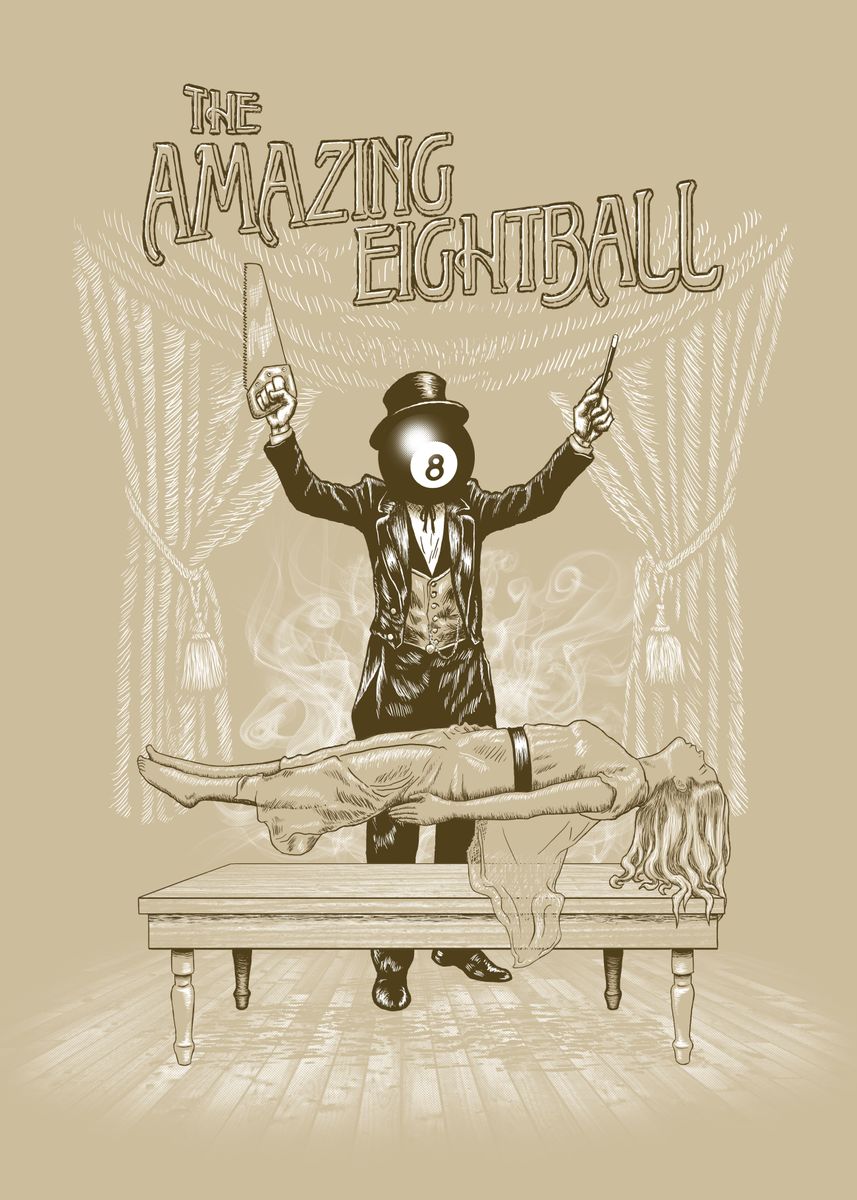 'the amazing Eightball' Poster, picture, metal print, paint by Jonah ...