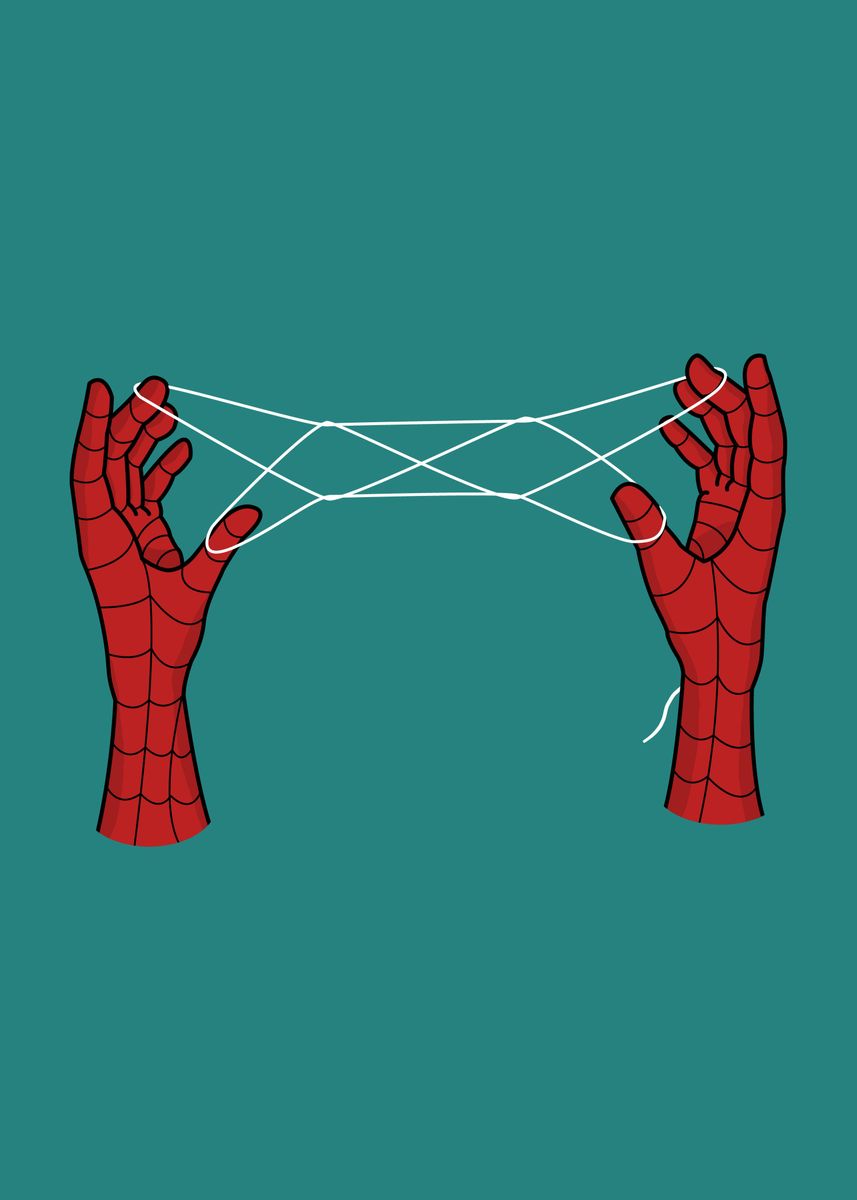 'spidey hand trick' Poster, picture, metal print, paint by ulas basoglu ...