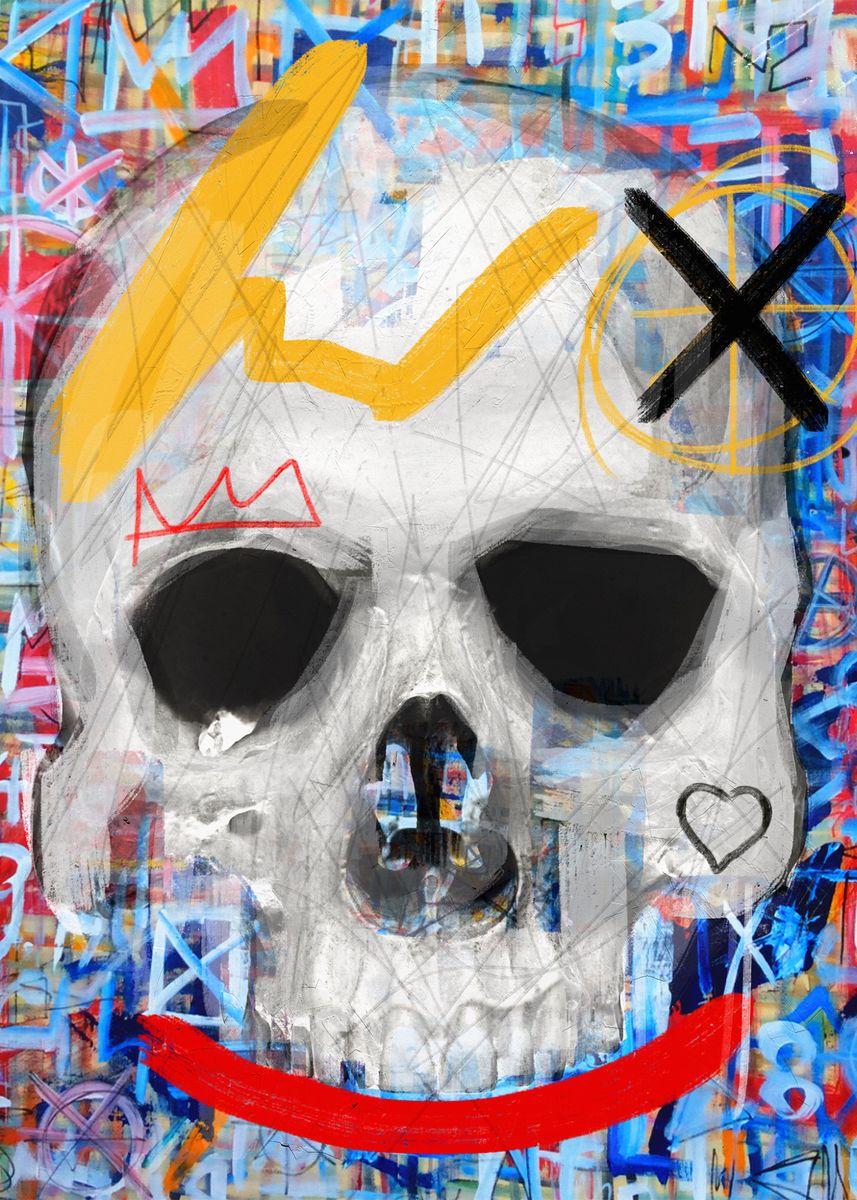 'Street Skull' Poster, picture, metal print, paint by Daniel Malta ...
