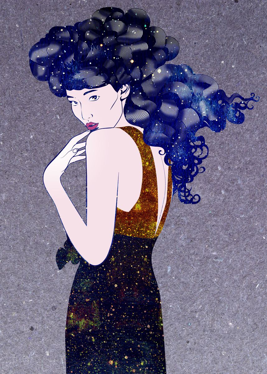 'Tresses' Poster by Stevyn Llewellyn | Displate