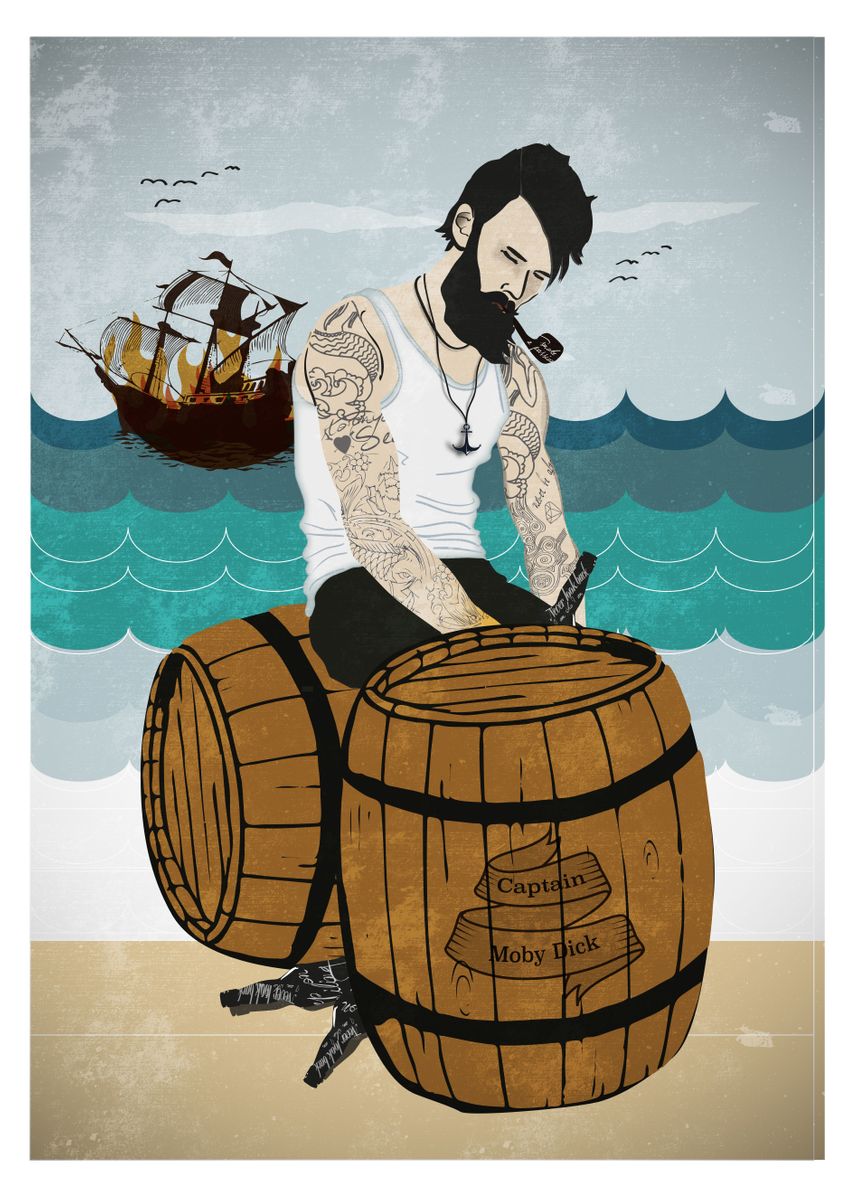 'Captain Moby' Poster by Paolo Niutta | Displate