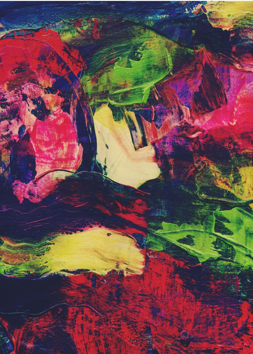 'Abstract 'R' Poster, picture, metal print, paint by Sylwia Borkowska ...