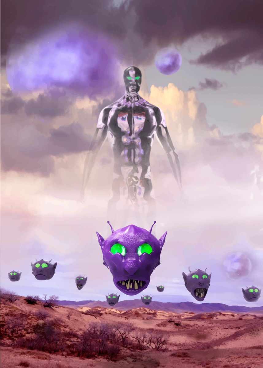 'Alien World (vector)' Poster, picture, metal print, paint by Blosky ...