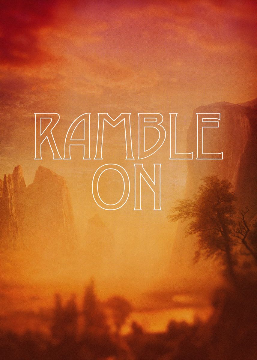 'Ramble On' Poster, picture, metal print, paint by Robotic Ewe | Displate