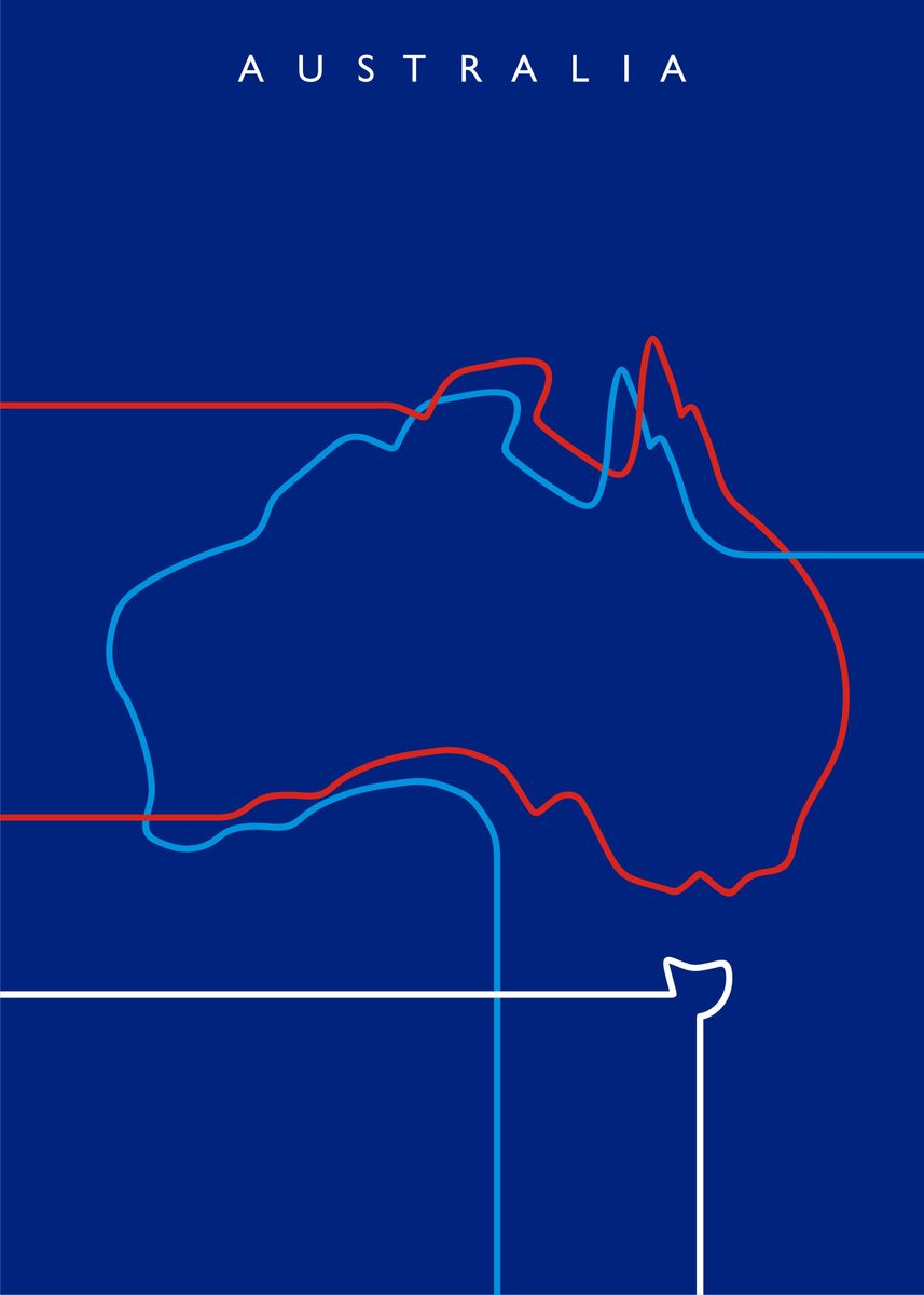 'Australia Map' Poster by Mochamad Arief | Displate